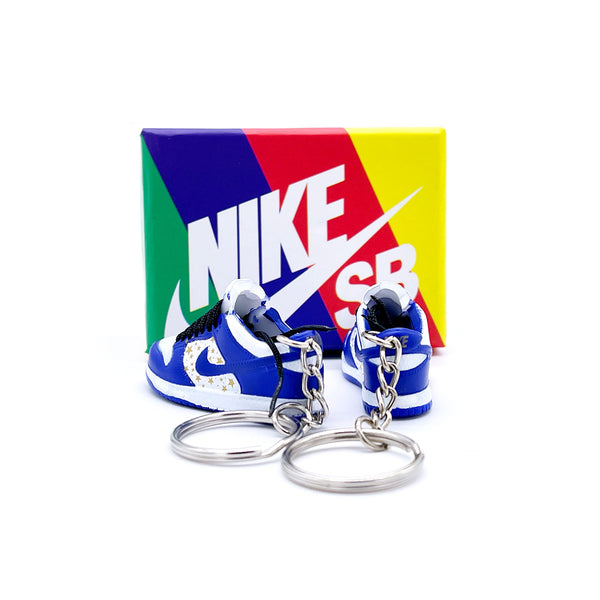 3D Sneaker Keychain- Nike SB Dunk Low Supreme Stars Hyper Royal Pair ...