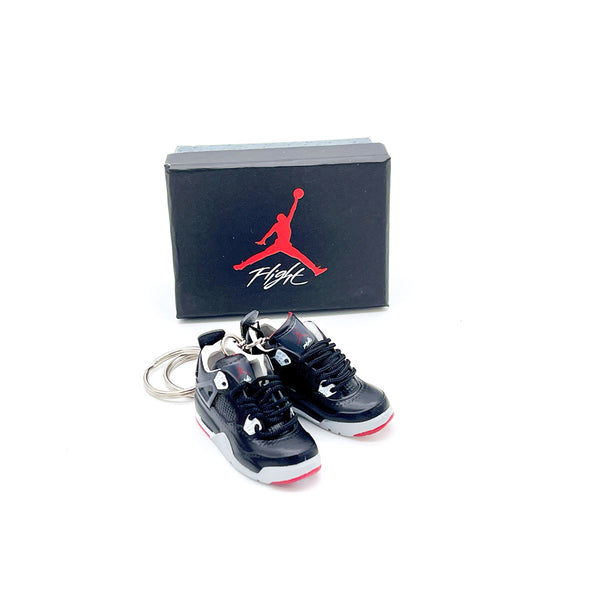 3D Sneaker Keychain- Air Jordan 4 Bred Pair – KickzStore